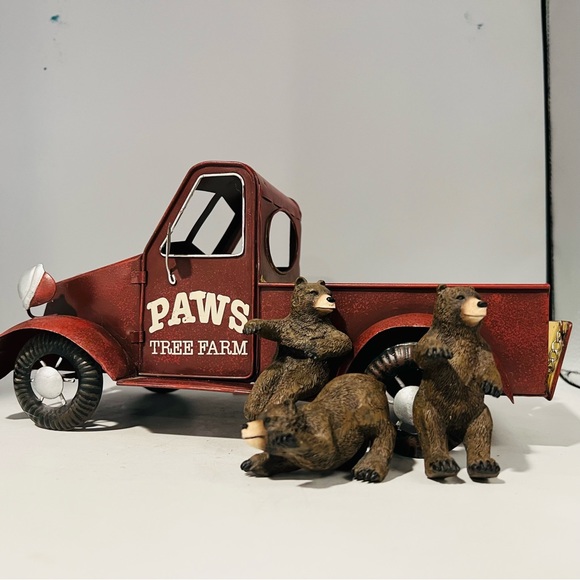 Holiday | Vintage Metal Pickup Paws Tree Farm With 3 Playful Cubs ...